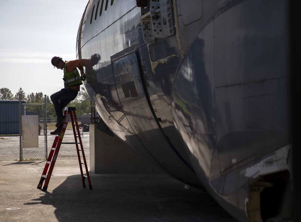 The new training lab at Washington airport: a 12-ton Boeing 767 ...
