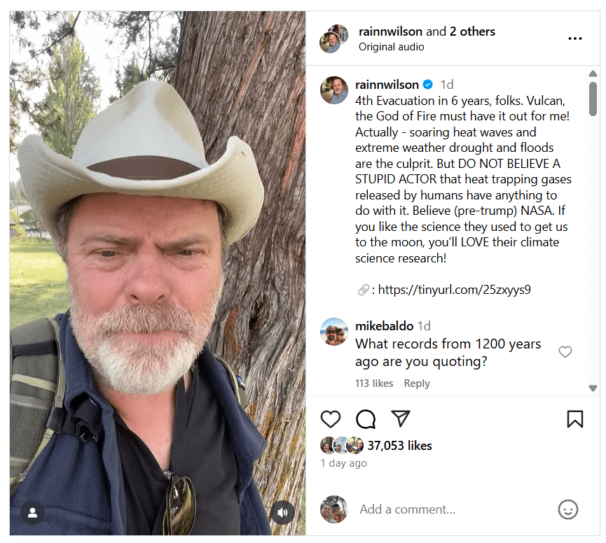 Actor Rainn Wilson evacuated amid Flat Fire near Sisters | The Bulletin